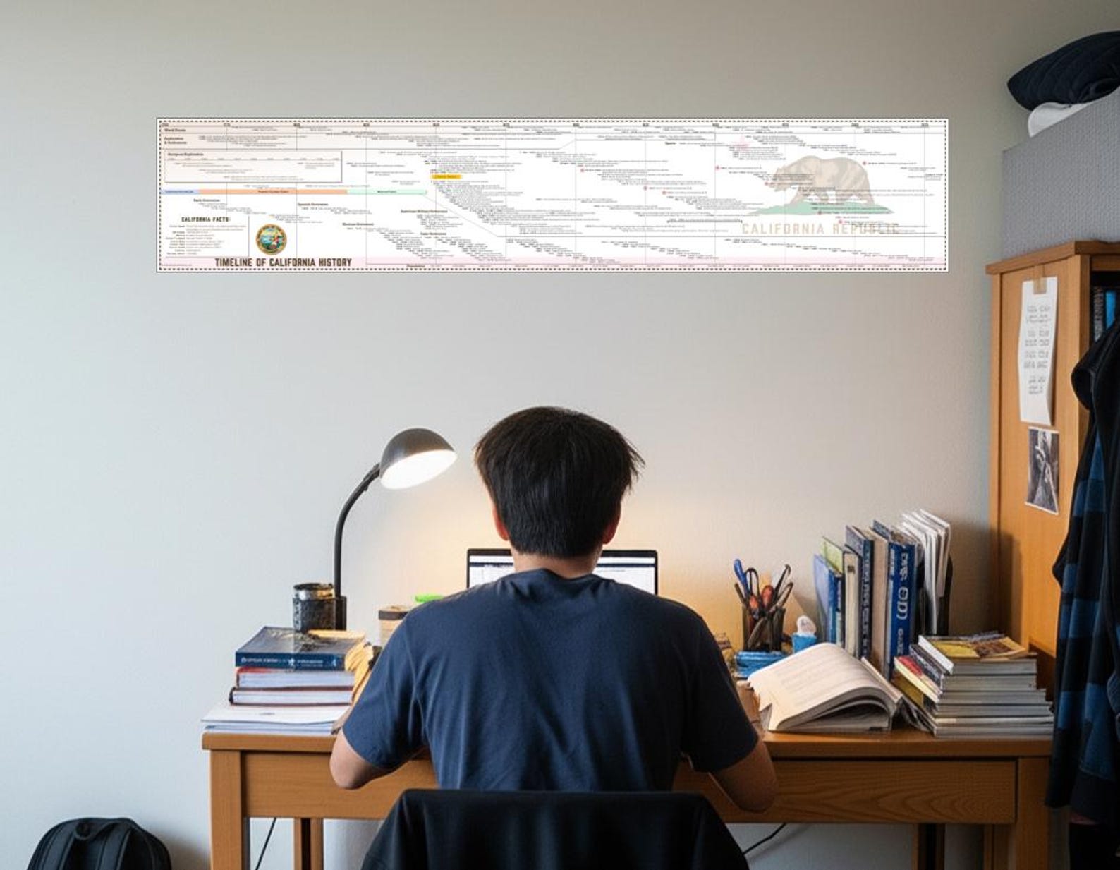 Timeline of California History Laminated Panoramic Poster - Etsy