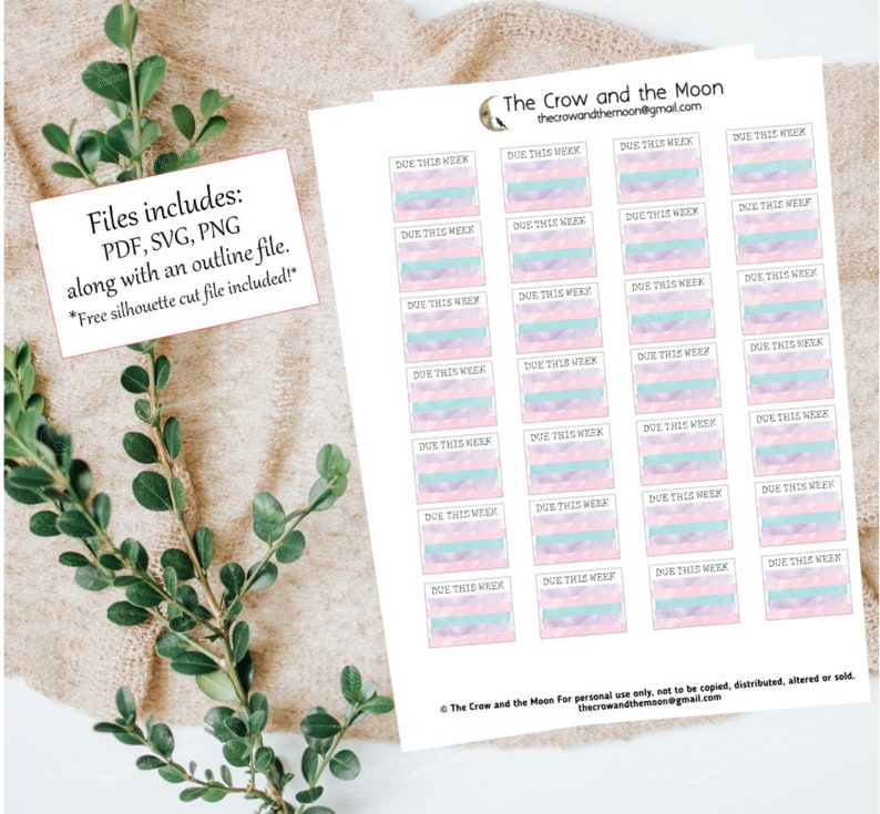 Due This Week Planner Stickers - Etsy