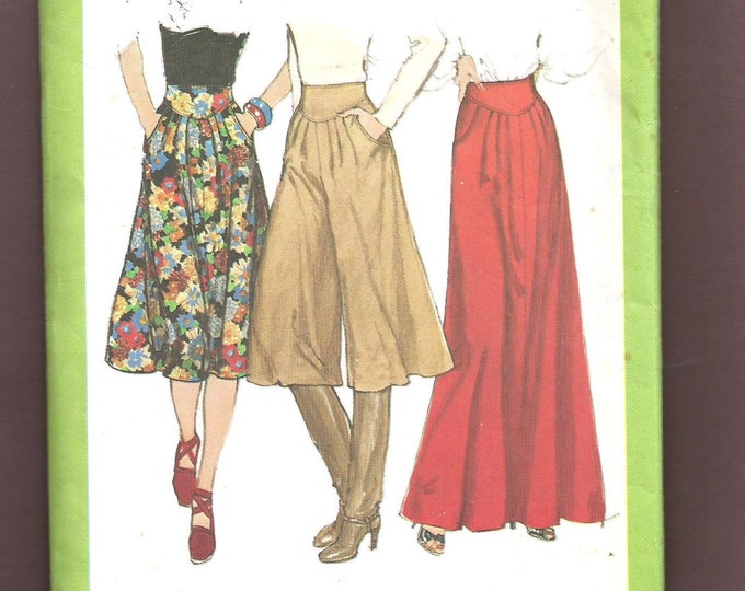 Simplicity 8248 Oh so 70's ! Skirts & Culottes Front Pleats Maxi or ...