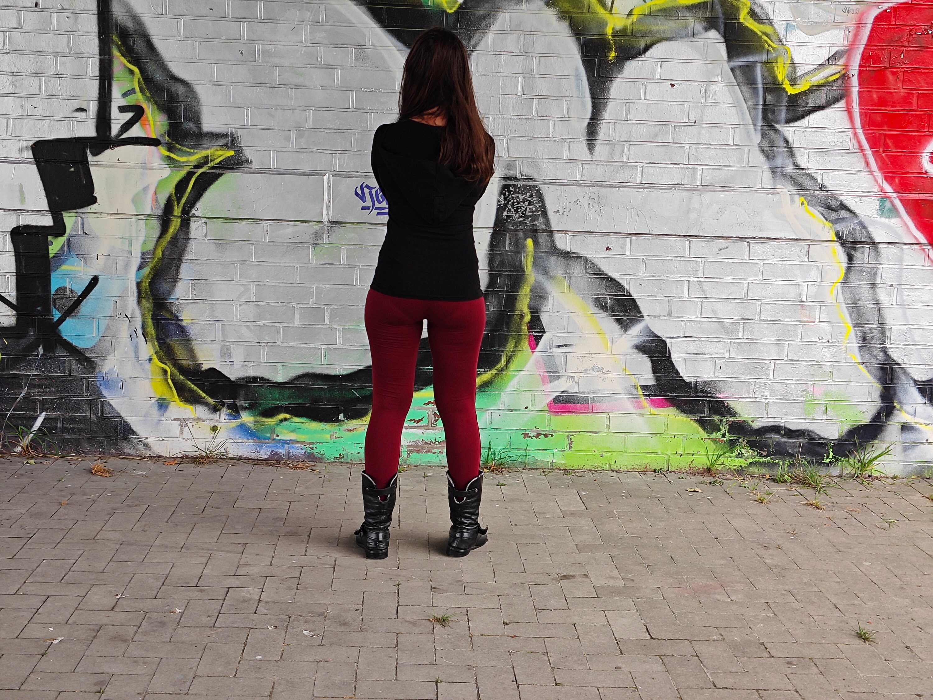 Goth Cut Out Cyberpunk Thick Cotton Leggings Women - Etsy