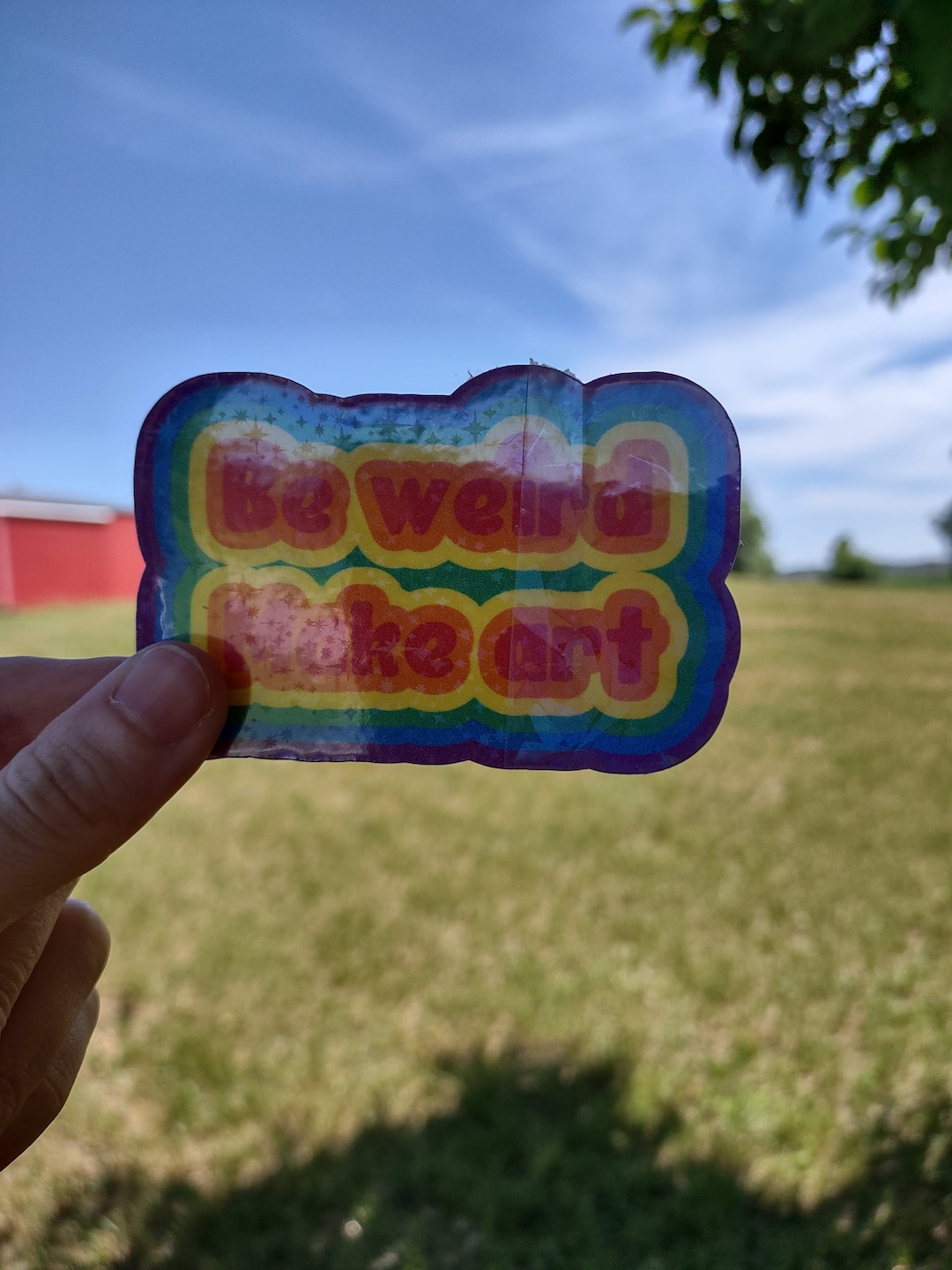 Be Weird Make Art Pride Sticker - Etsy