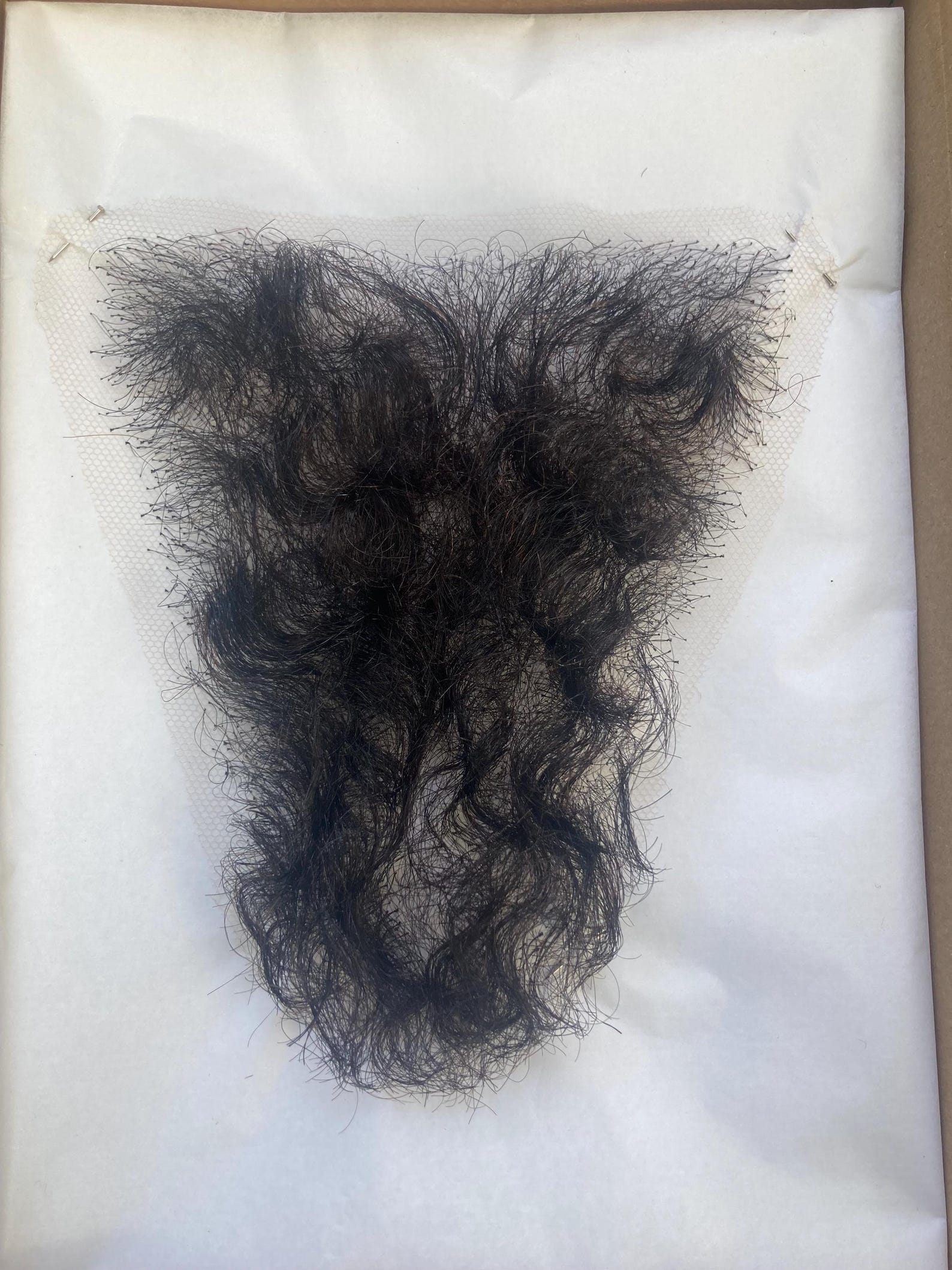 Professional Quality Fine Lace Brown / Black Full Coverage Pubic Hair ...