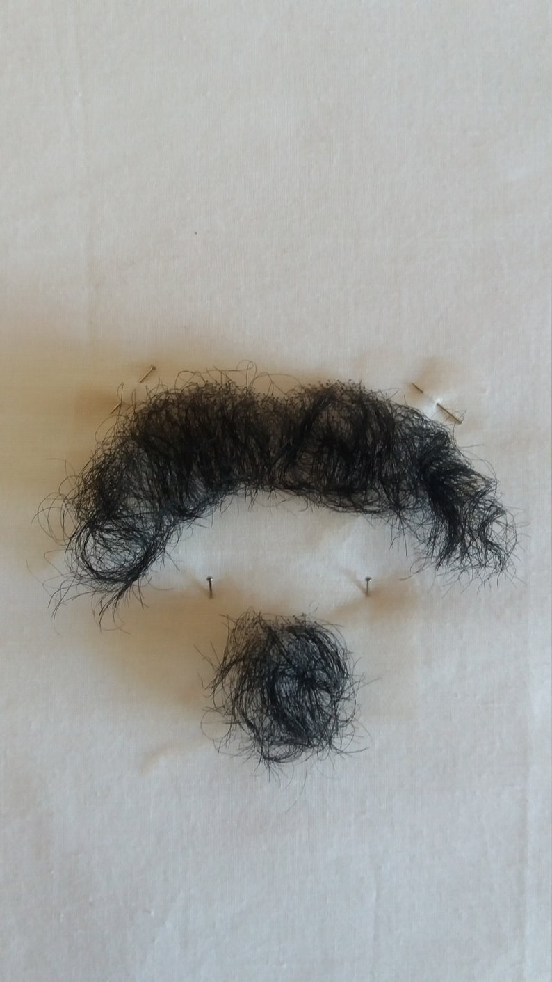 Quality Black Fine Lace Yak/human Hair Moustache Beard Goatee - Etsy