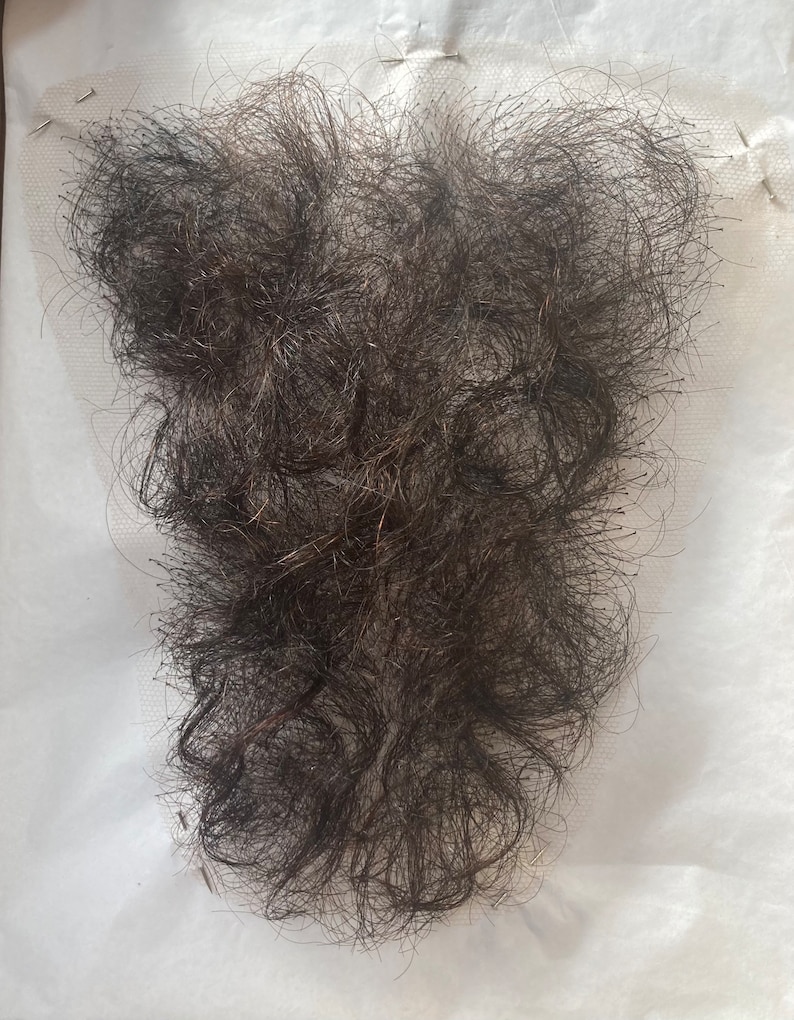 Professional Quality Fine Lace Brown / Black Full Coverage Pubic Hair ...