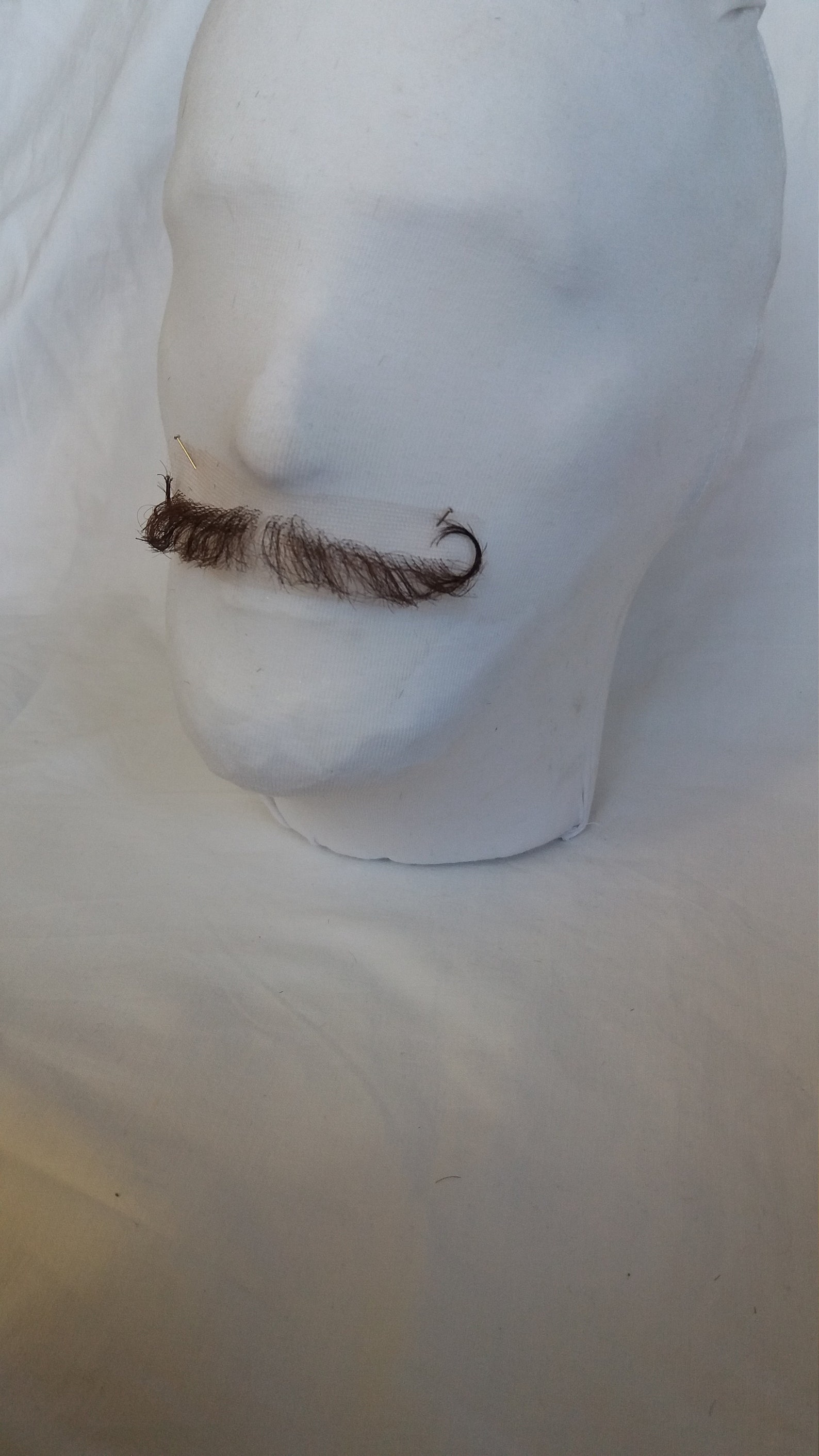 Quality Natural Brown Fine Lace Human Hair Moustache Postiche Wig Film ...