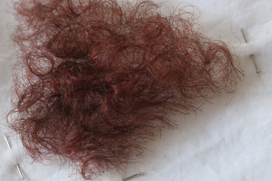 Professional Quality Fine Lace Red Ginger Human Hair Pubic Wig Merkin Postiche Film