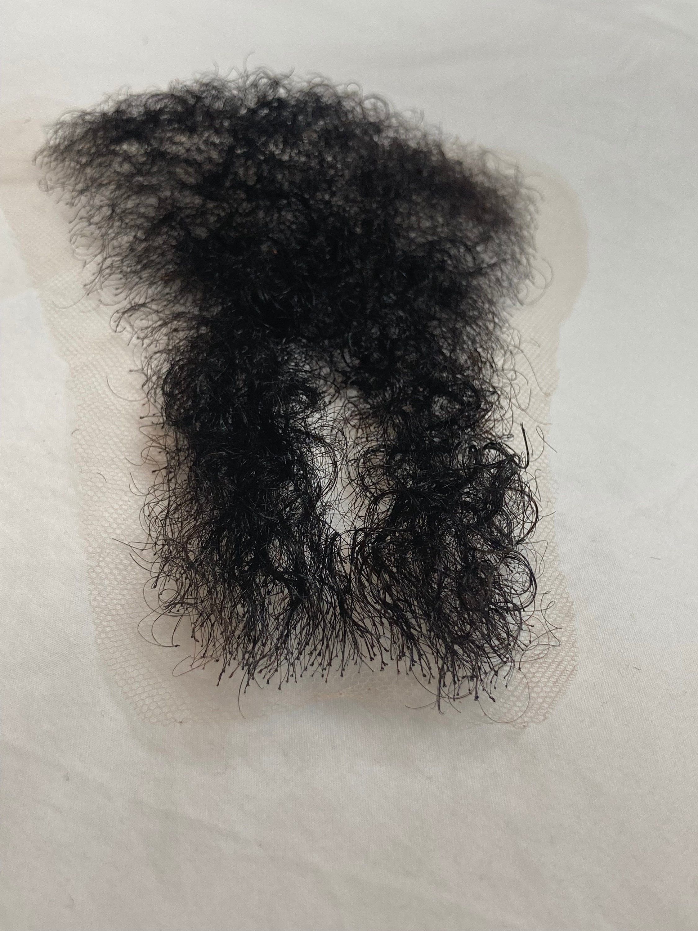 Professional Quality Fine Lace Full Coverage Black / Brown Pubic Hair ...