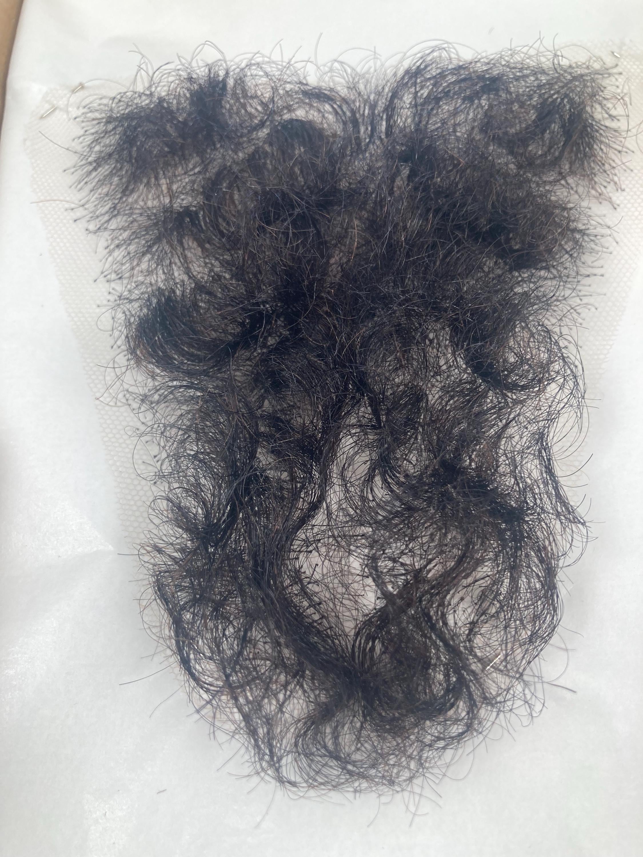 Professional Quality Fine Lace Brown / Black Full Coverage Pubic Hair ...