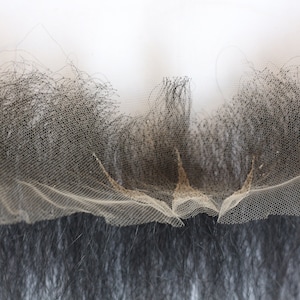 Quality Black Fine Lace Yak / Human Hair Long False Moustache Beard ...