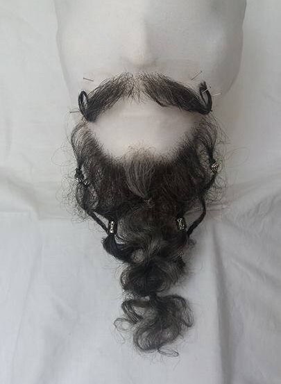 Quality Black / Brown / White / Grey Fine Lace Yak Hair Moustache Beard ...