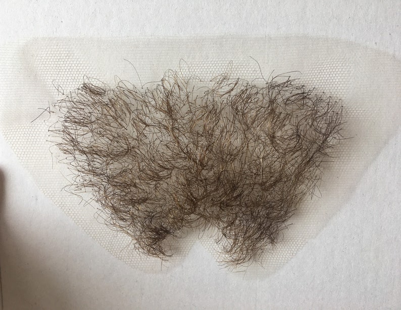 Professional Quality Fine Lace Mousy Brown / Blonde Human Hair Pubic ...