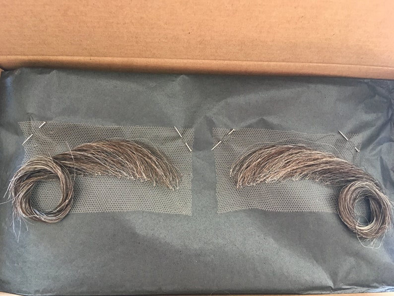 Grey Brown Bushy Old Age Eyebrow Postiche Facial Wig Old Man Makeup ...