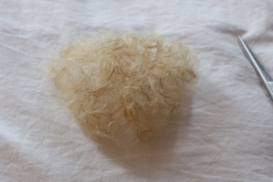 Professional Quality Fine Lace Blonde Human Hair Pubic Hair Wig ...