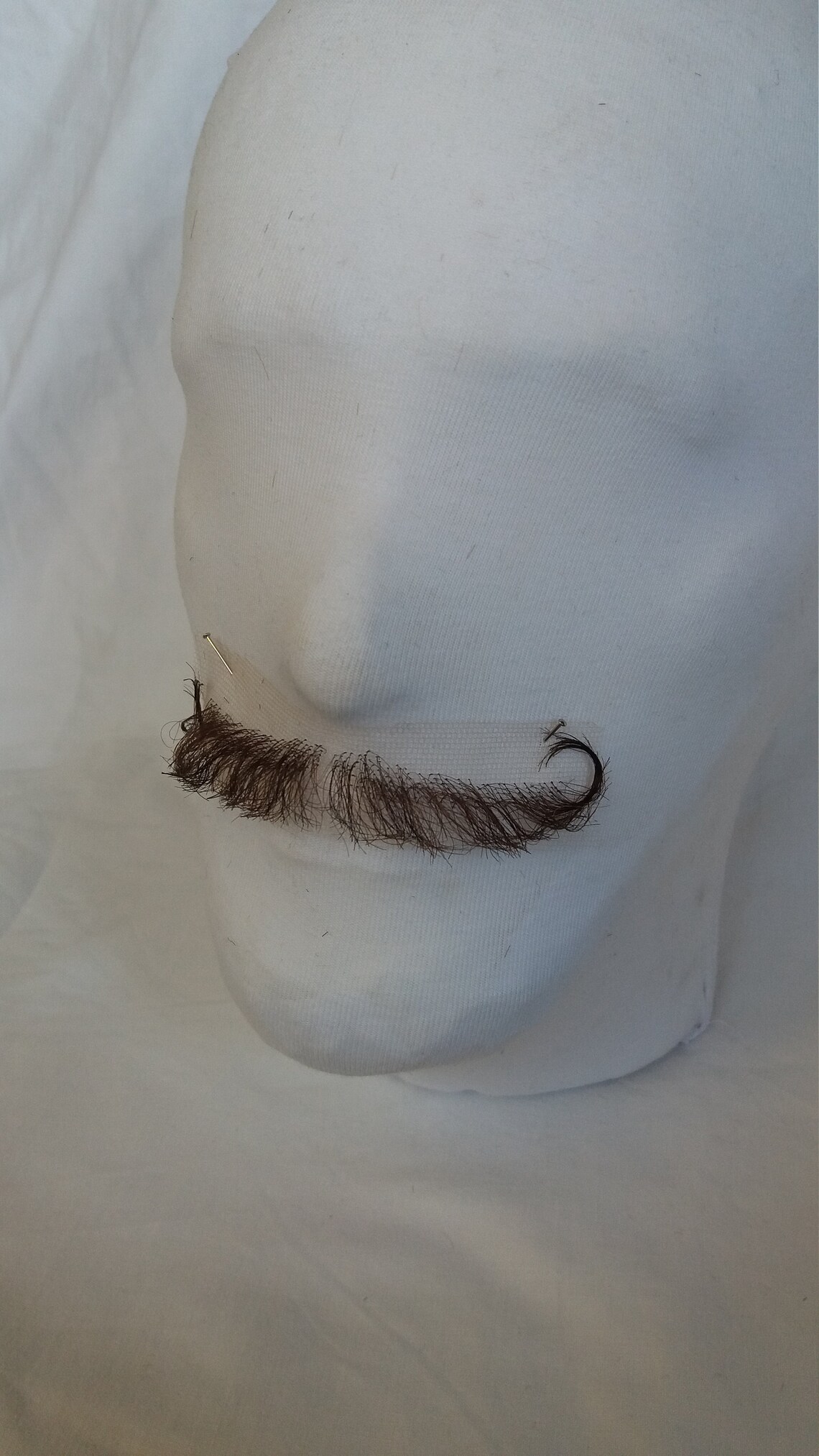 Quality Natural Brown Fine Lace Human Hair Moustache Postiche Wig Film ...