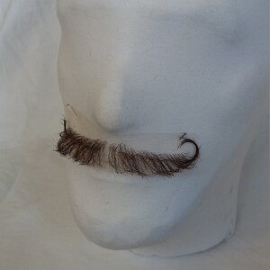 Quality Natural Brown Fine Lace Human Hair Moustache Postiche Wig Film ...