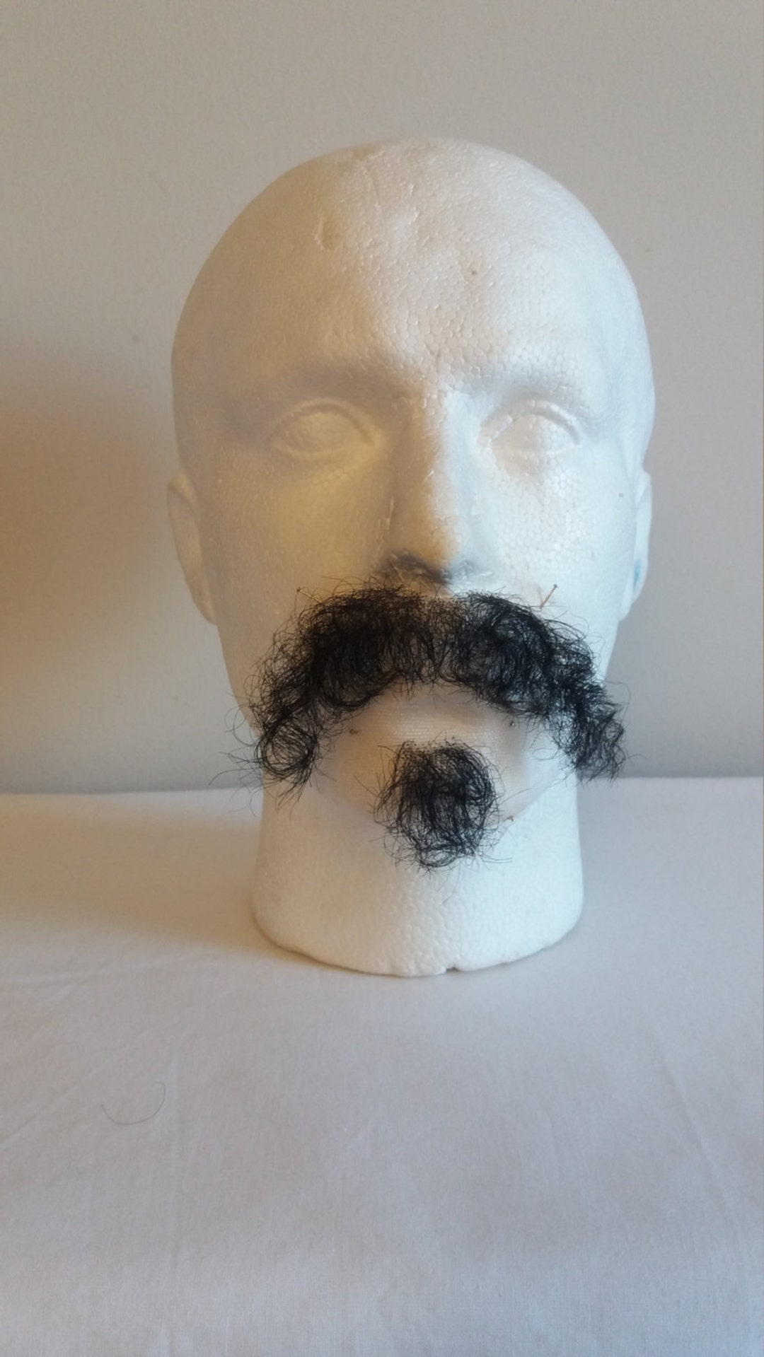 Quality Black Fine Lace Yak/human Hair Moustache Beard Goatee Postiche ...