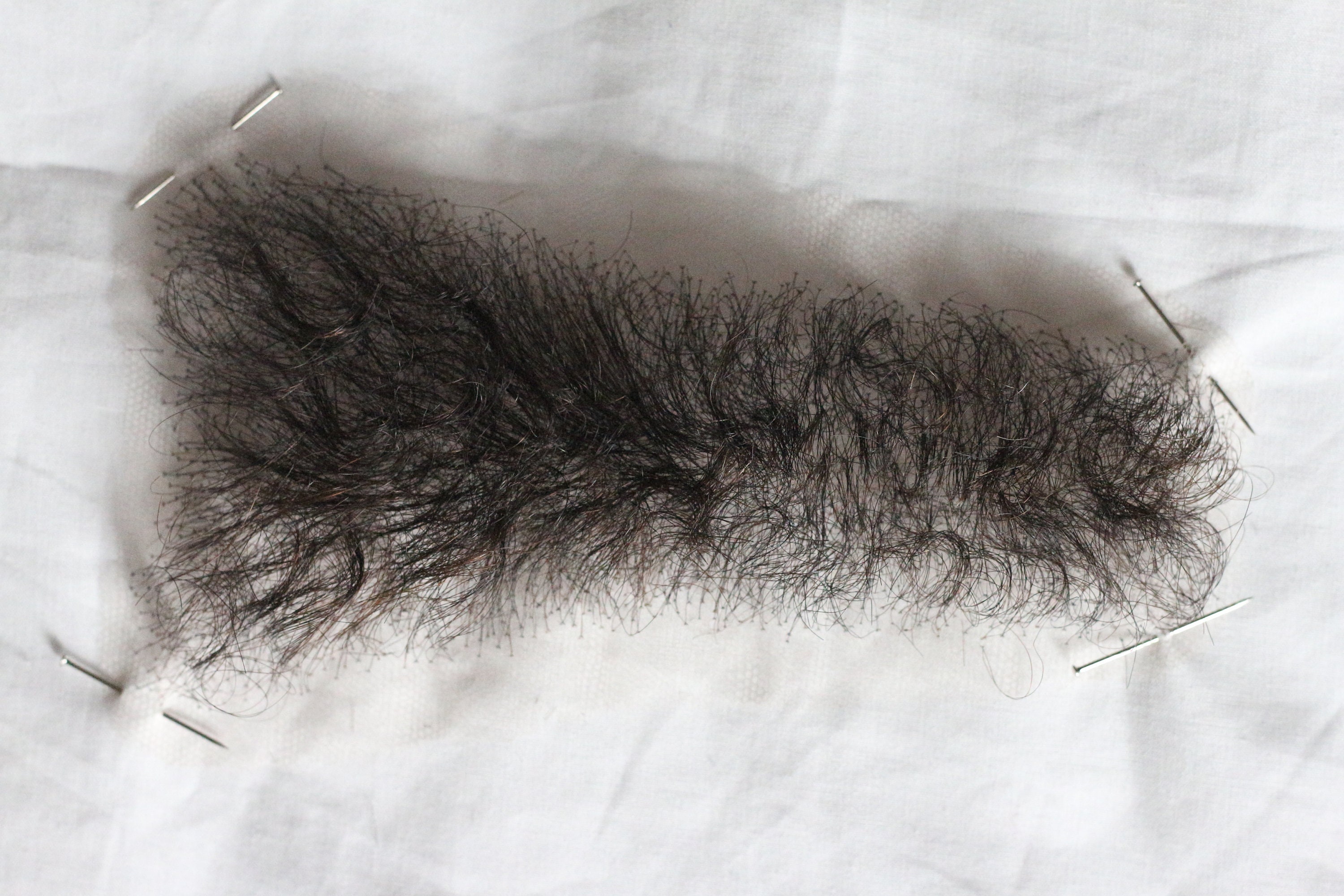 Professional Quality Fine Lace Full Coverage Black / Brown Pubic Wig ...