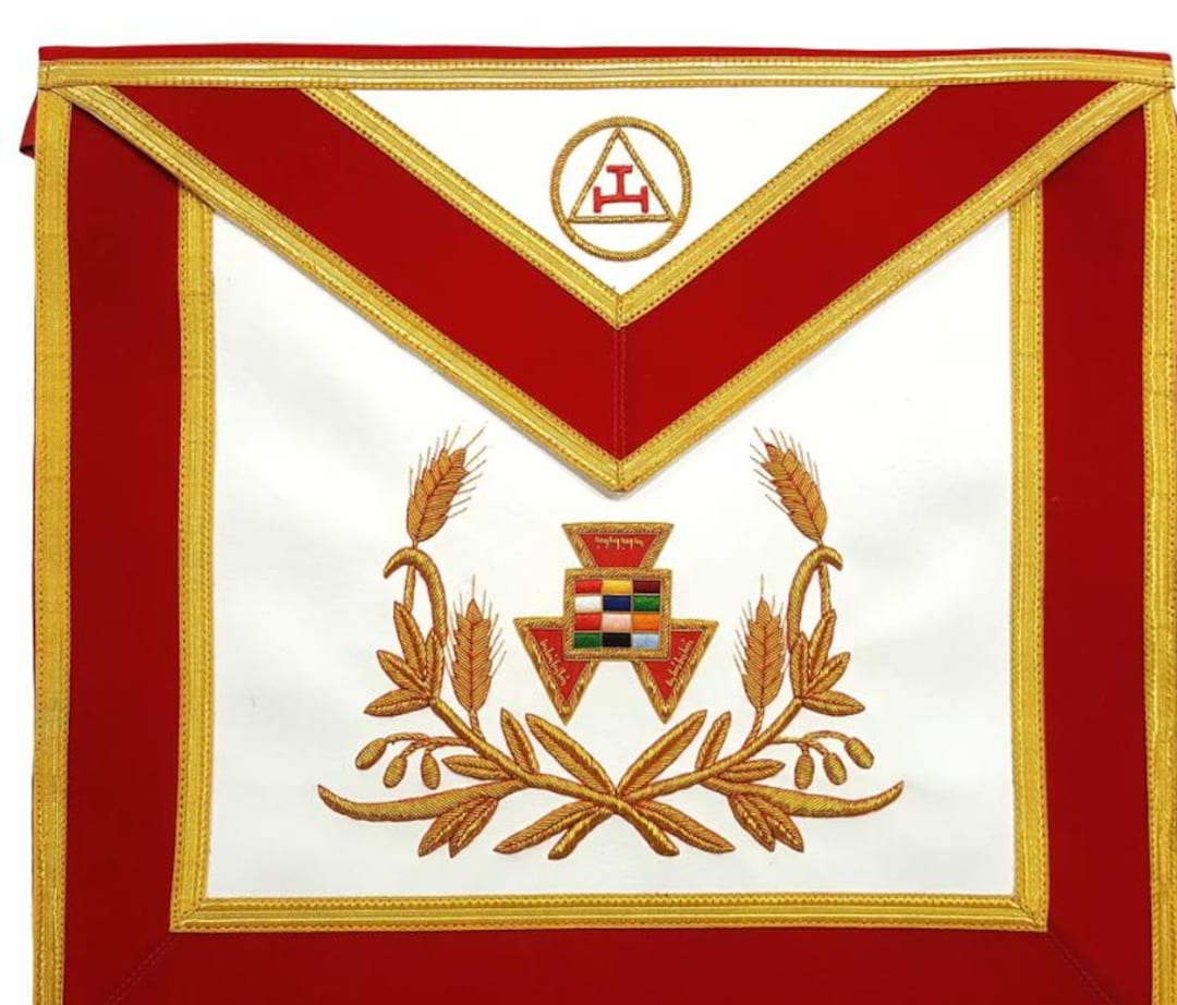 Past High Priest Royal Arch Chapter Apron - Red With Gold Embroidery - Etsy