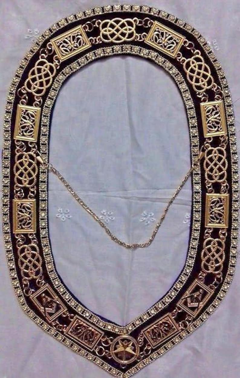 Masonic Regalia Grand Master Mason Apron Full Dressed Apron Chain ...
