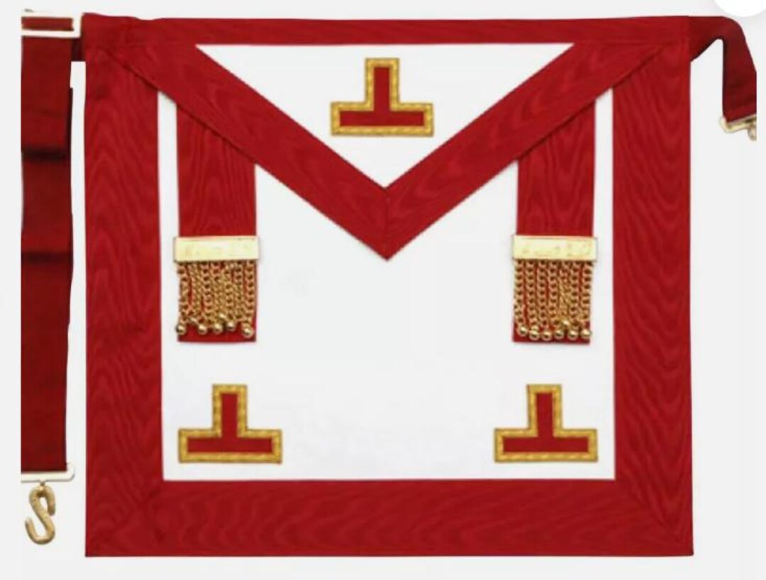 Worshipful Master Scottish Rite Apron With Masonic Crown Cap Hand ...