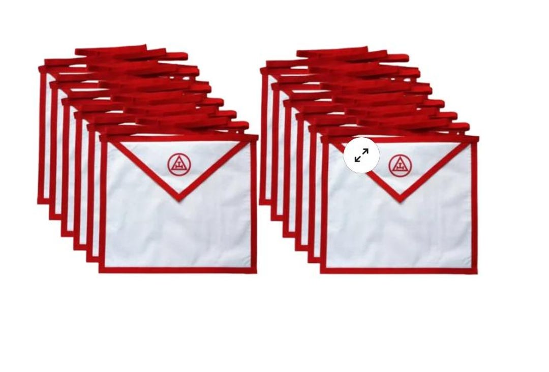 Royal Arch Masonic Member Aprons Pack of 12 – White Cotton Duck Cloth ...