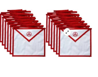 Masonic Royal Arch White Cotton Duck Cloth Member Aprons - Pack of 12 ...