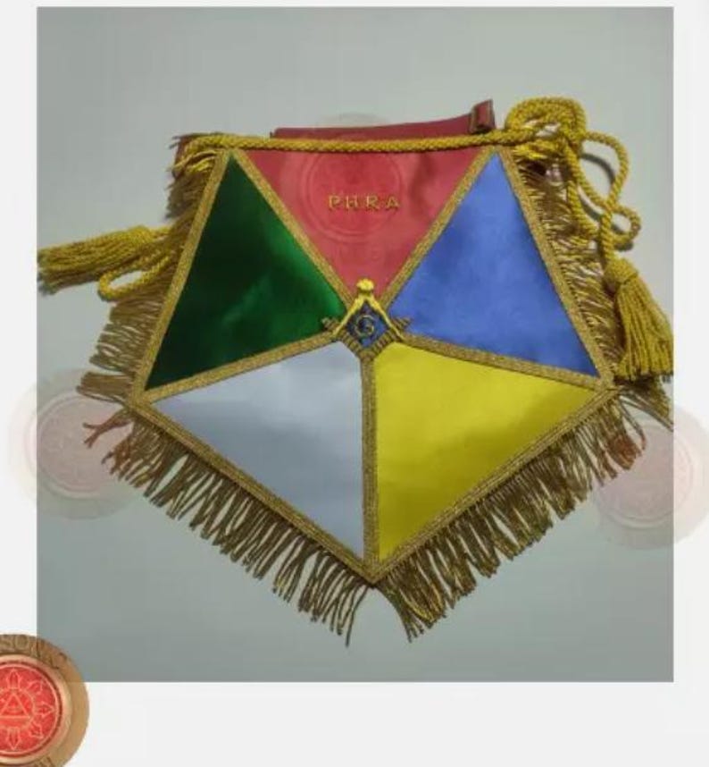 Masonic Prince Hall Past Patron Apron With Hand Embroidered Square ...