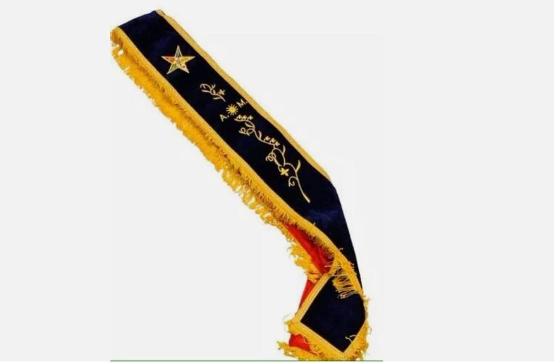 OES Associate Matron Sash, OES Sashes, AM Hand Embroidery - Etsy