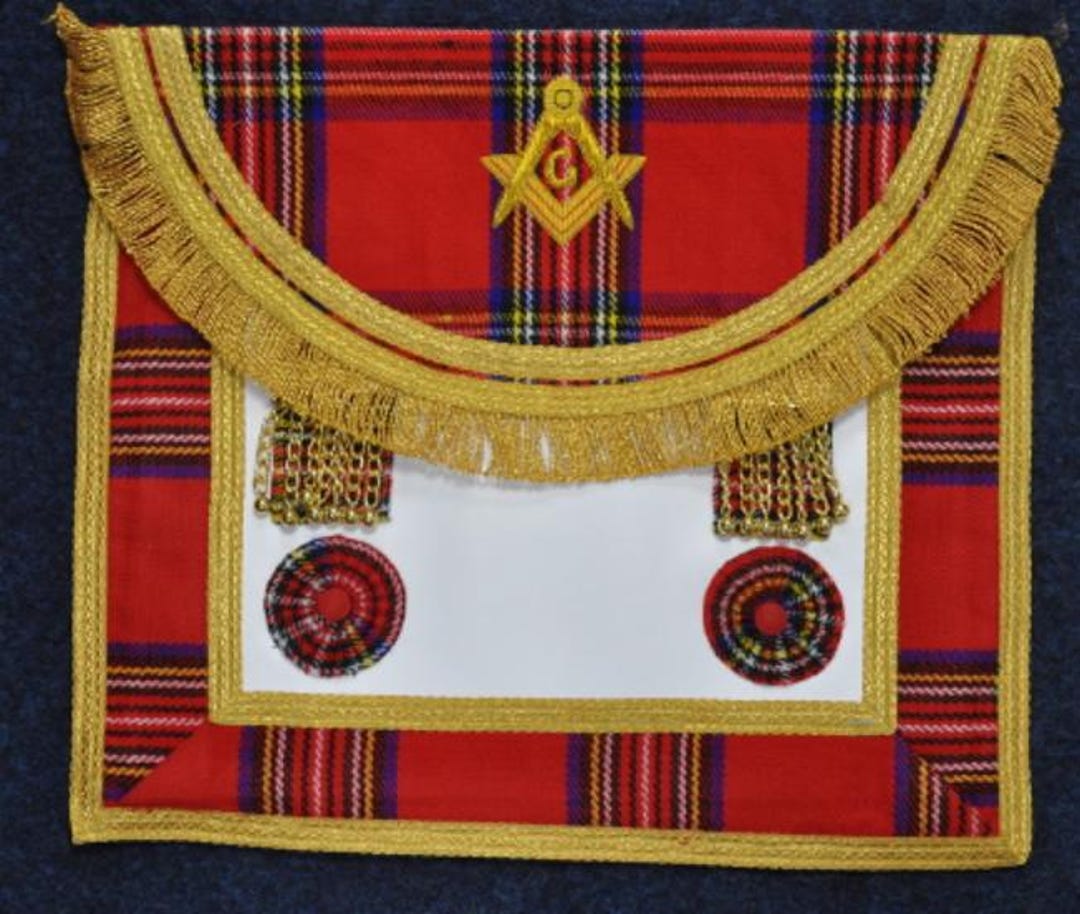 Craft Master Masons Apron – Royal Stewart Tartan (scottish) | Masonic ...