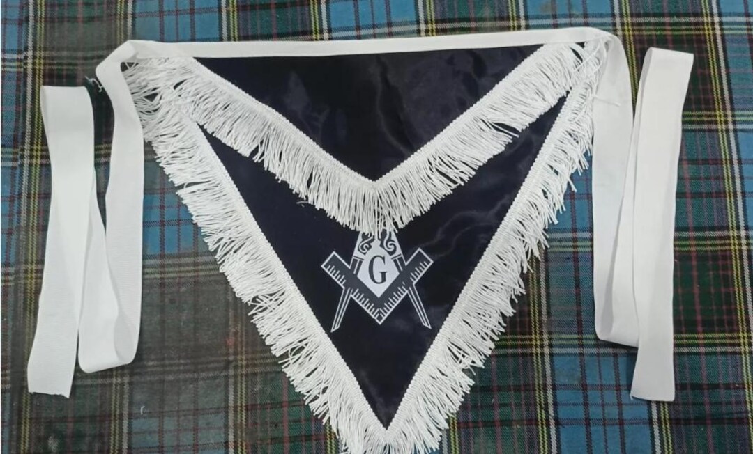Masonic Master Mason Square Compass Apron Made of Silk and String ...