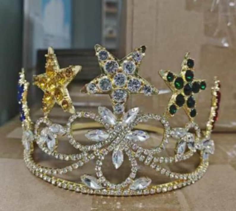 OES Crown: Rhodium-plated Masonic Regalia With Crystal Stars OES Crown ...