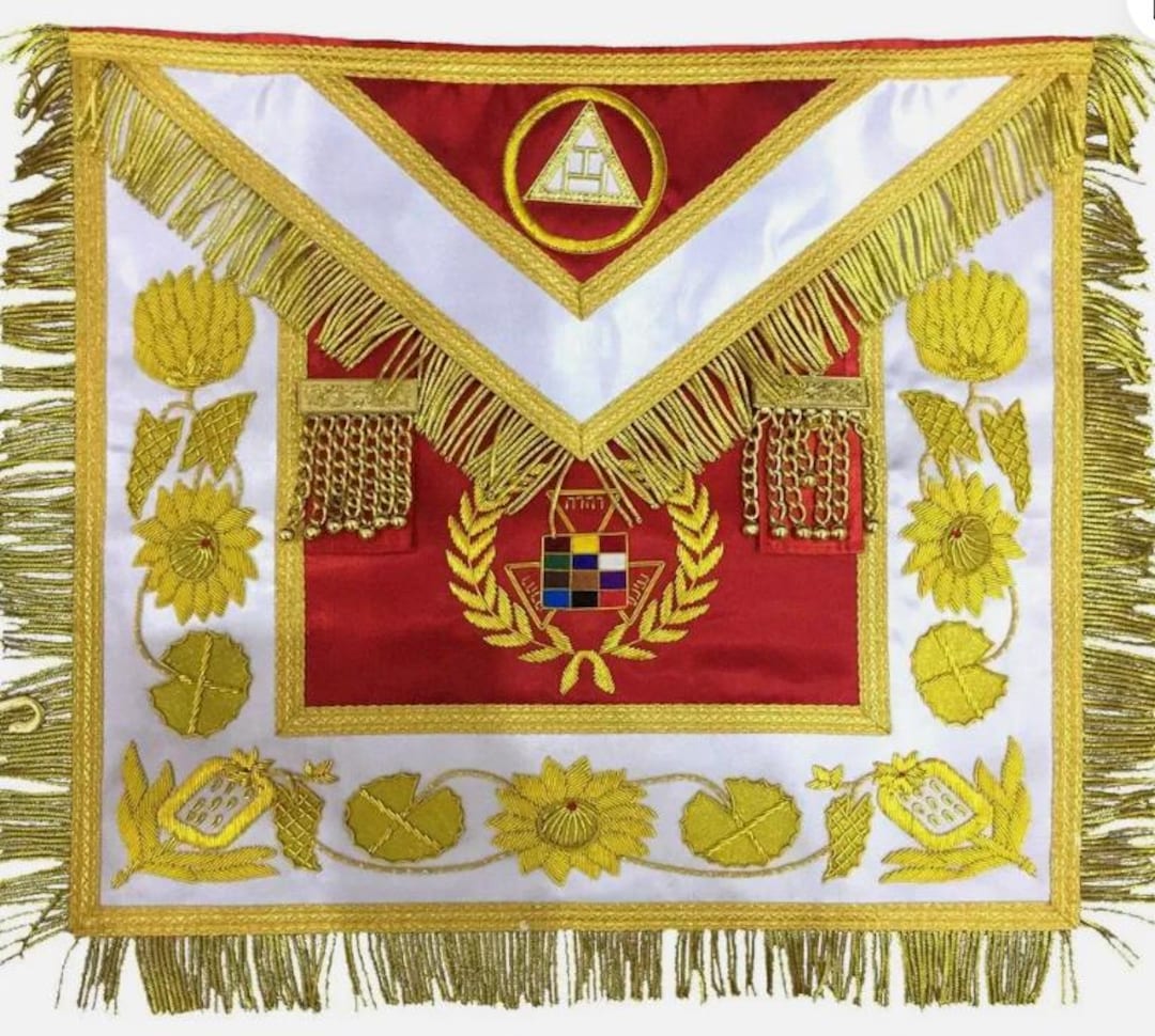 Grand High Priest Royal Arch Chapter Apron - White With Gold Fringe - Etsy