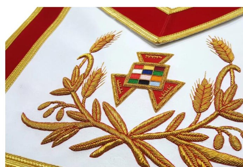 Past High Priest Royal Arch Chapter Apron - Red With Gold Embroidery - Etsy