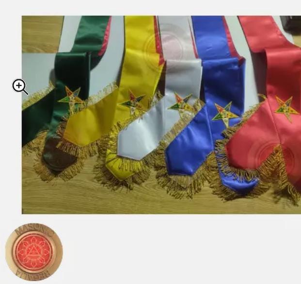 Order of the Eastern Star OES Complete Sash Set - Set of 5 Sashes - Etsy
