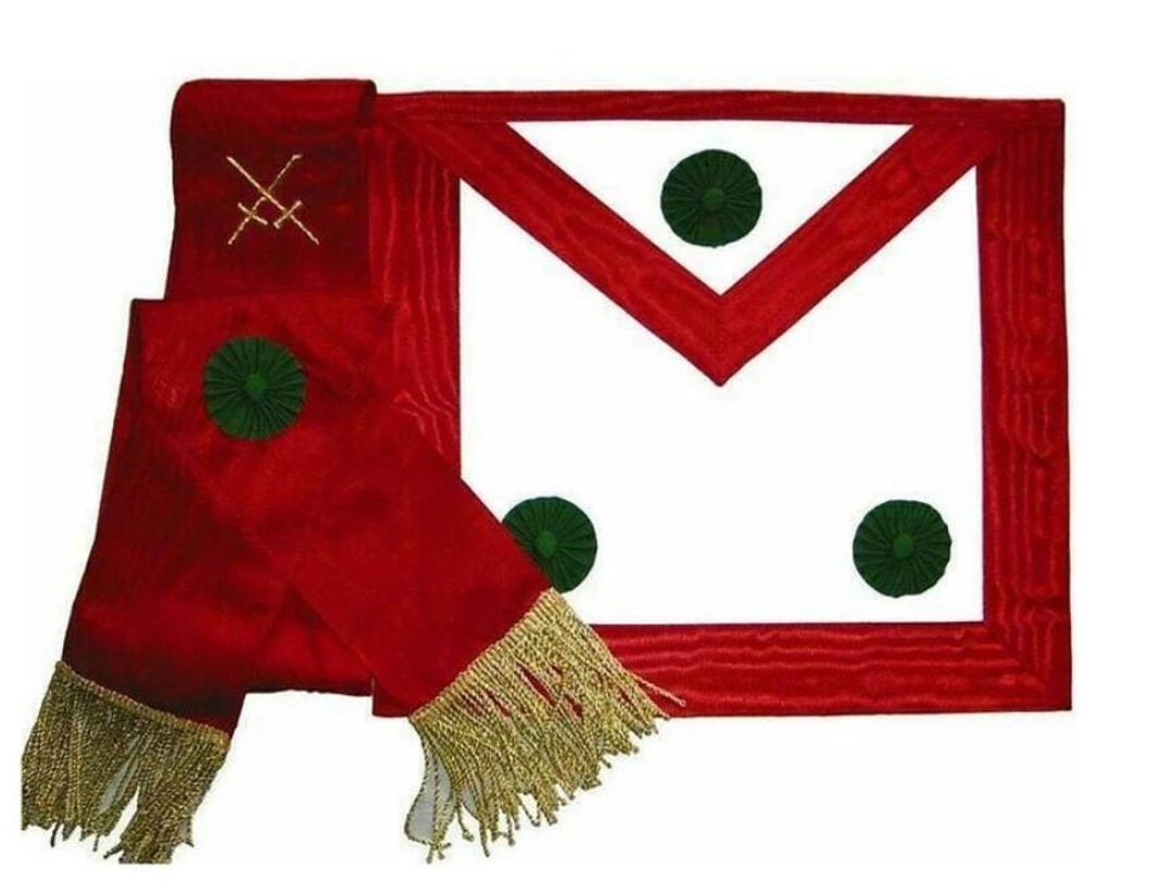 Knight Mason Regalia Apron & Sash Set Hand Embroidered - Etsy