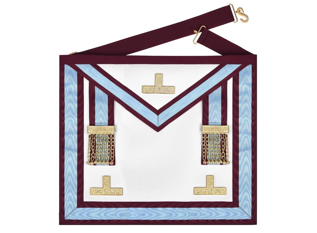 Worshipful Master Emulation Rite English Regulation Apron Masonic ...