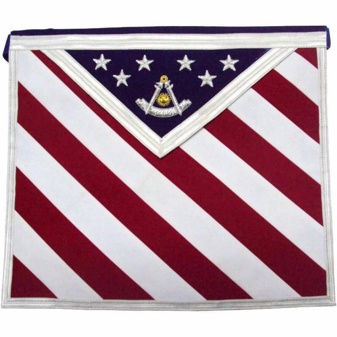 American Flag Past Master Masonic Apron - Etsy