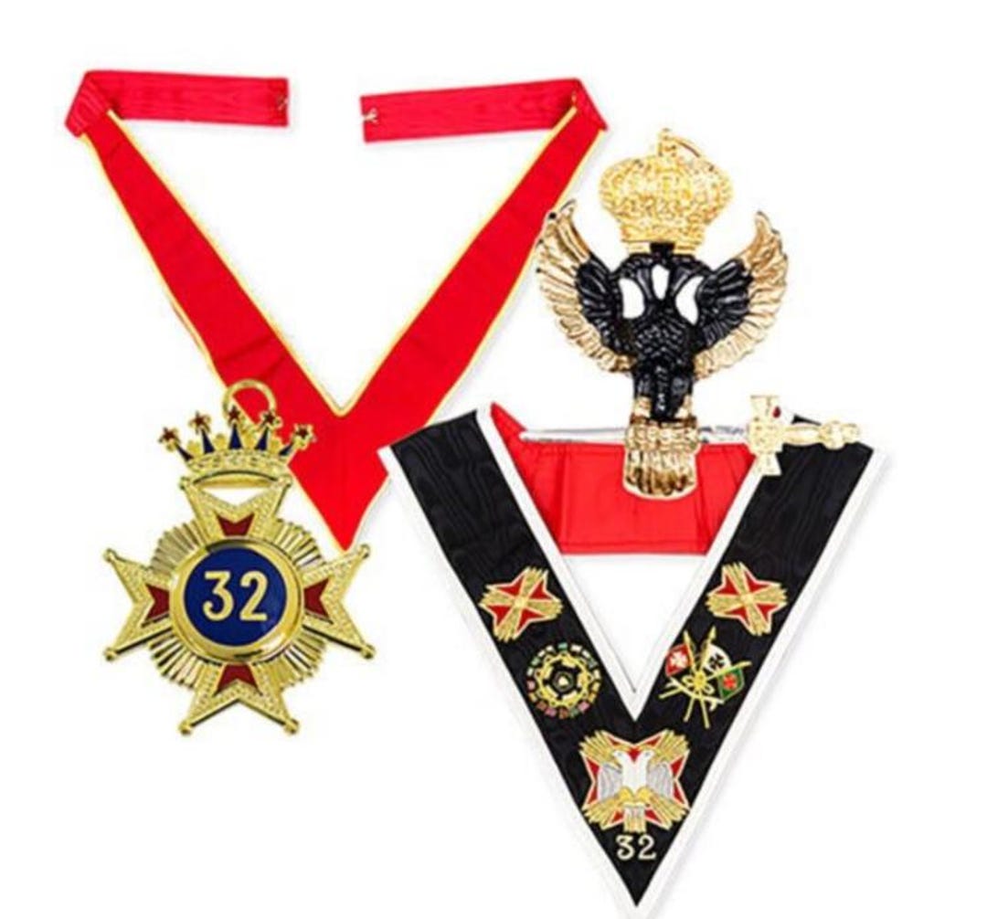 Masonic Rose Croix 32nd Degree Pack Collarette, Sash , Star Eagle - Etsy