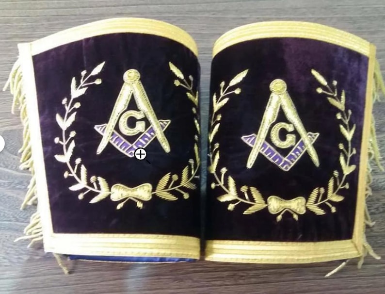Masonic Grand Lodge Master Mason Apron Set With Cuffs & Chain Collar ...