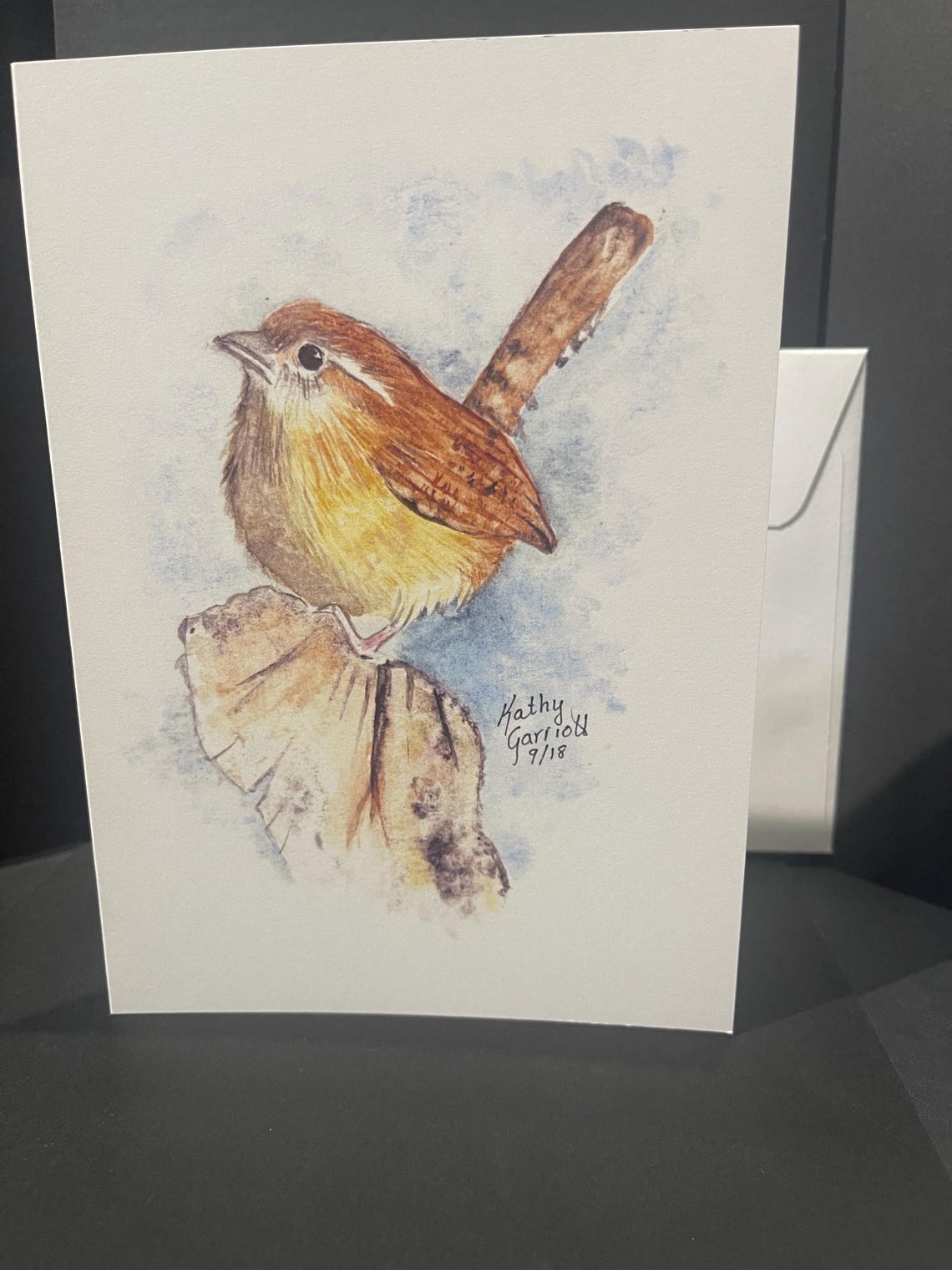 Carolina Wren Greeting Card, 5 by 7 Watercolor Print, With Blank Inside ...