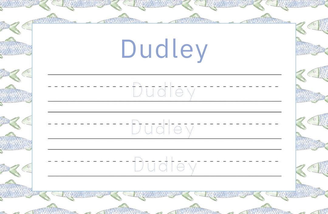 Laminated Name Tracer Placemat - Etsy