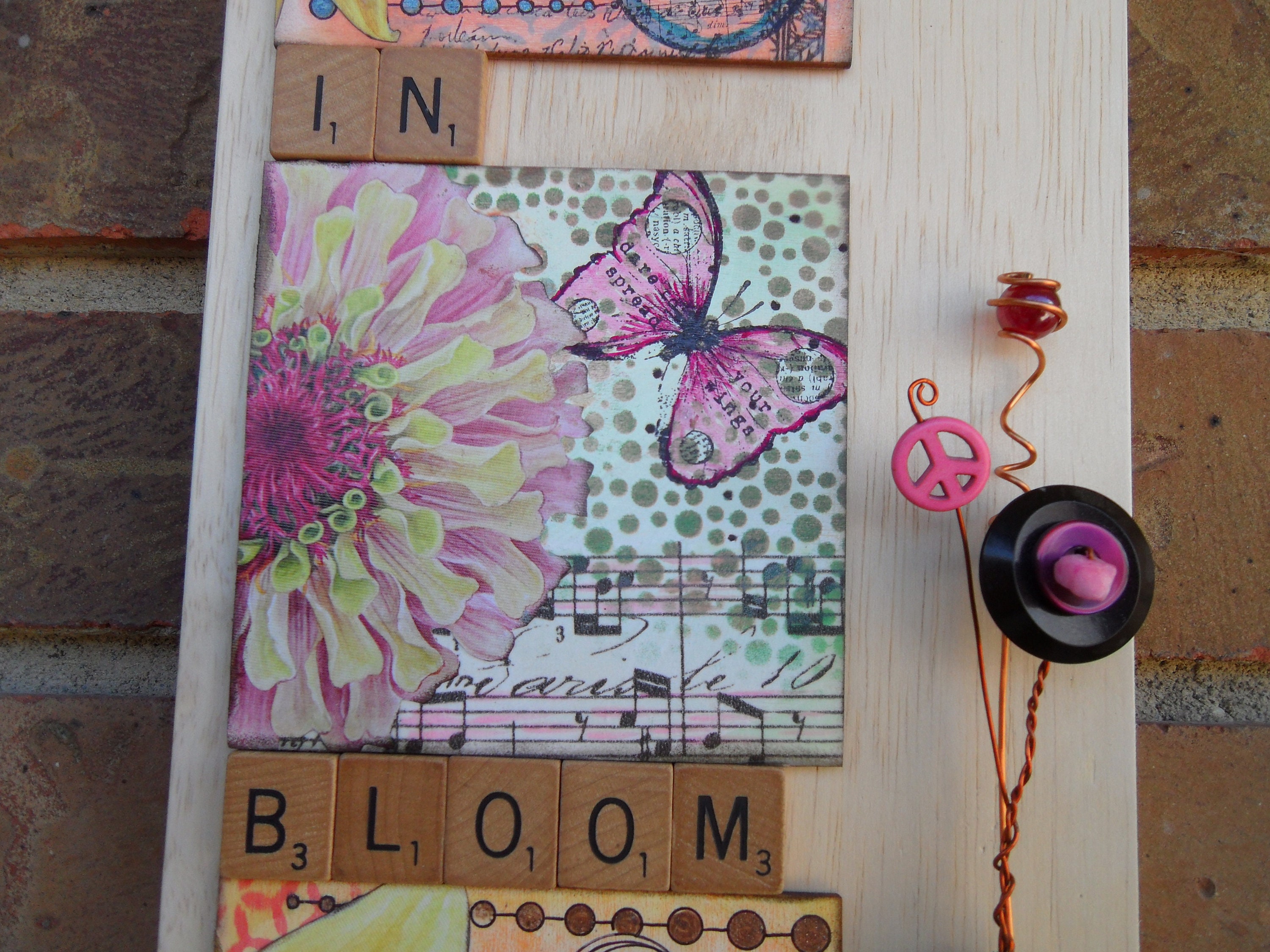 Mixed media wall art | Etsy