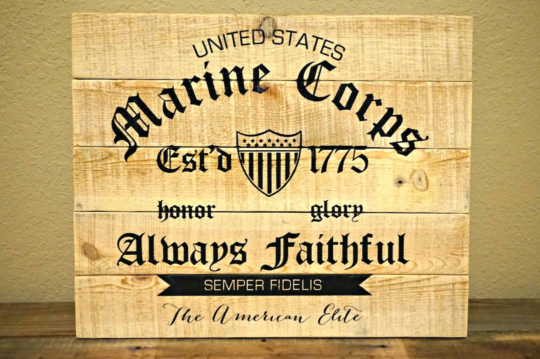 Marine Corps Wood Sign - Etsy