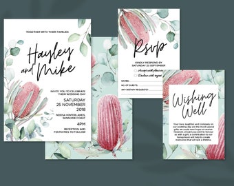 Australian native wedding invitation - Etsy Nederland