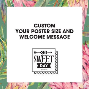 Protea Wedding Welcome Sign: Australian Native Flowers (printable ...