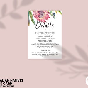 Protea Wedding Invitation, Eucalyptus Wedding Invitation, Gum Leaves ...