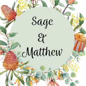 Australian Native Flower Wedding Invitation Printable, Banksia, Native ...