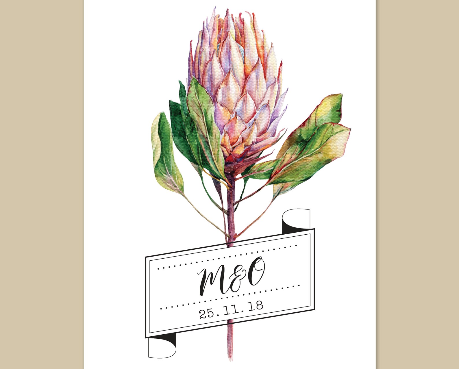 Protea Wedding Invitation Printable Wedding Invitation - Etsy Canada