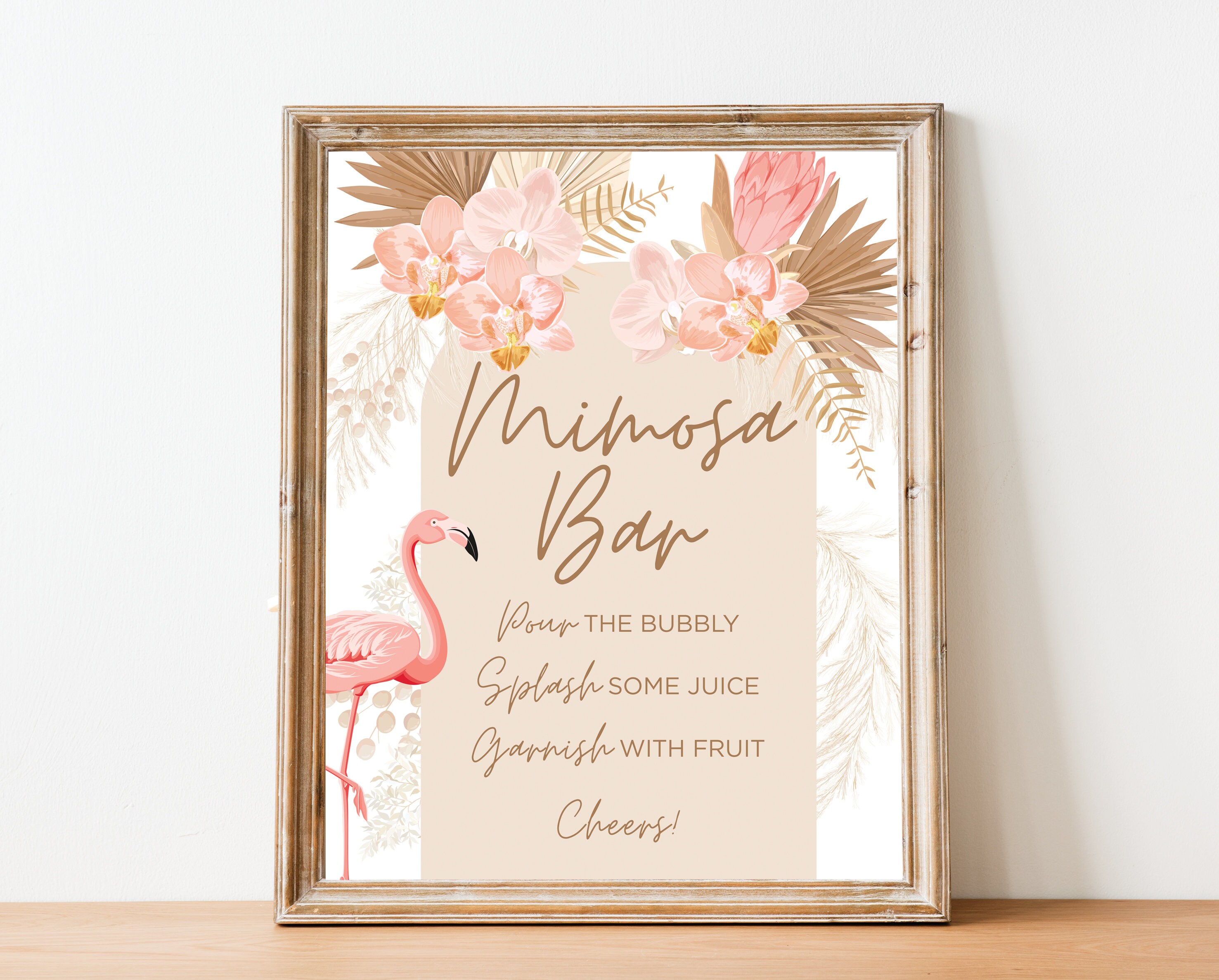 Mimosa Bar Sign Flamingo Mimosa Bar Sign Printable Mimosa - Etsy