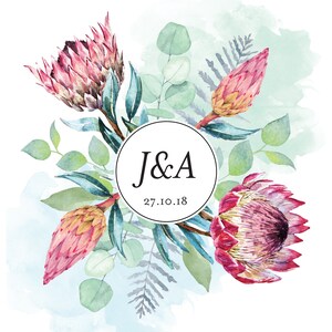 Wedding Invitation Printable, Protea, Australian, Native Flowers ...